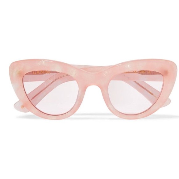 Ganni | Accessories | Ganni May Cateye Sunglasses Pink And Gold | Poshmark